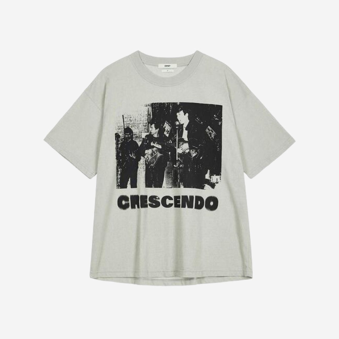 (W) 다이닛 크레센도 그래픽 티셔츠 그레이 | Deinet | KREAM