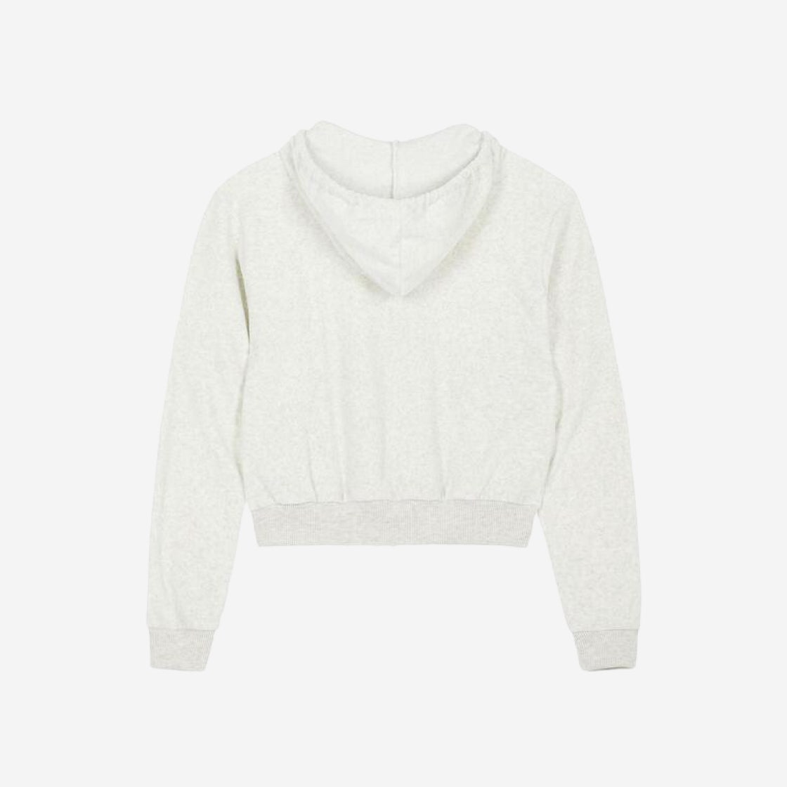 (W) 다이닛 벨루어 후드 집업 화이트 멜란지 | Deinet | KREAM