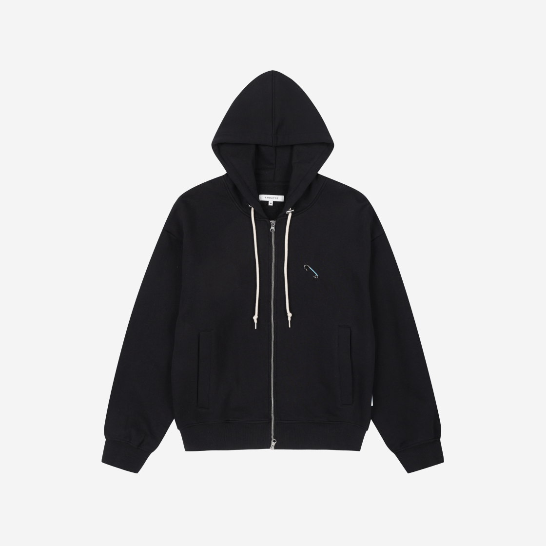 아모프레 볼륨 후드 집업 블랙 | AMOUPRE | KREAM