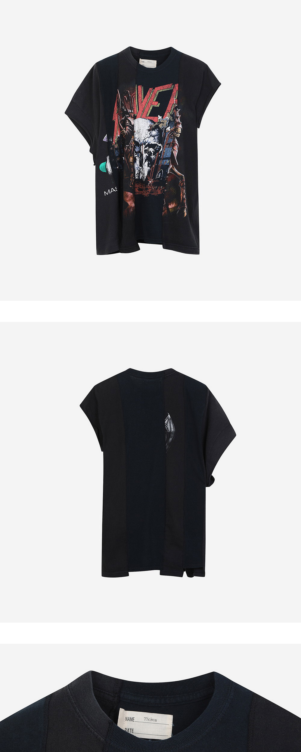 나나서카 서카 메이크 컷백 갭 와이드 탑 블랙 | 77circa | KREAM