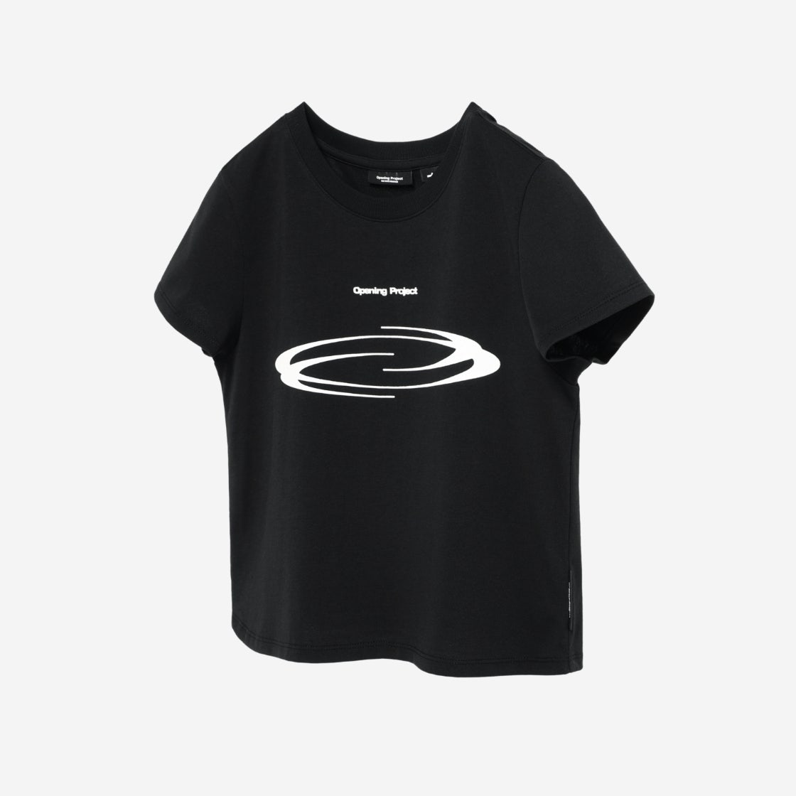 오프닝프로젝트 여성 크롭 심볼 티셔츠 블랙 | Opening Project | KREAM