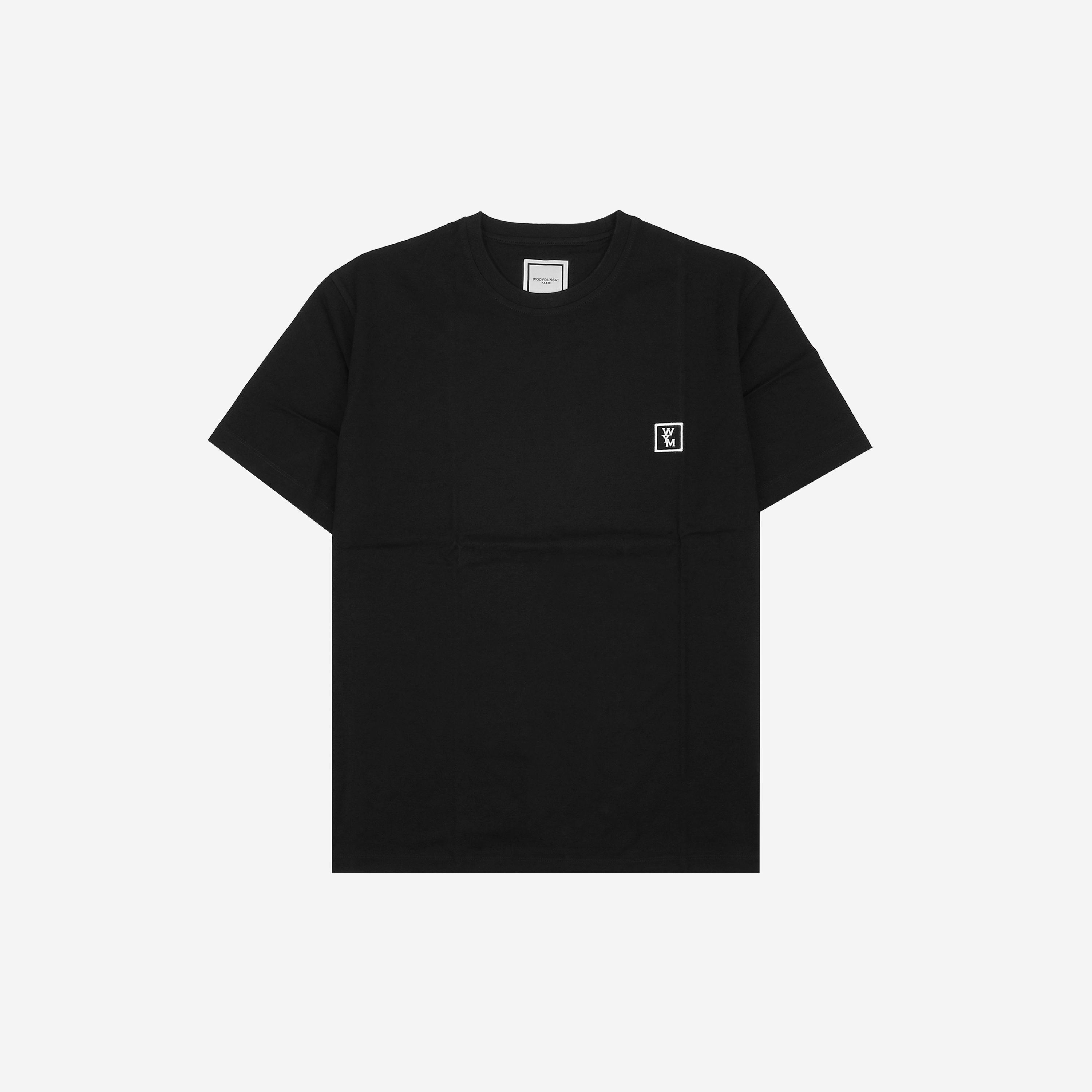 우영미 코튼 백로고 티셔츠 블랙 - 23FW | KREAM
