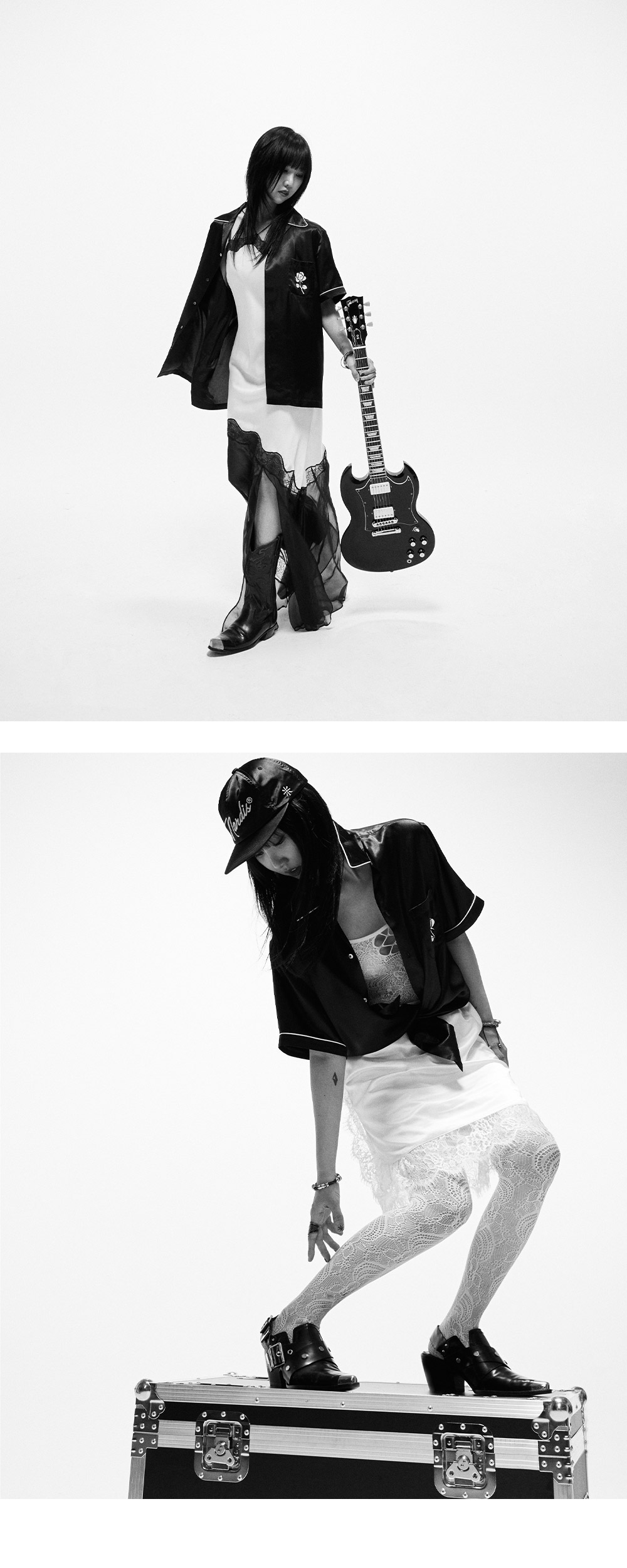 마르디 X 나디스 볼링 셔츠 블랙 | Mardi Mercredi | KREAM