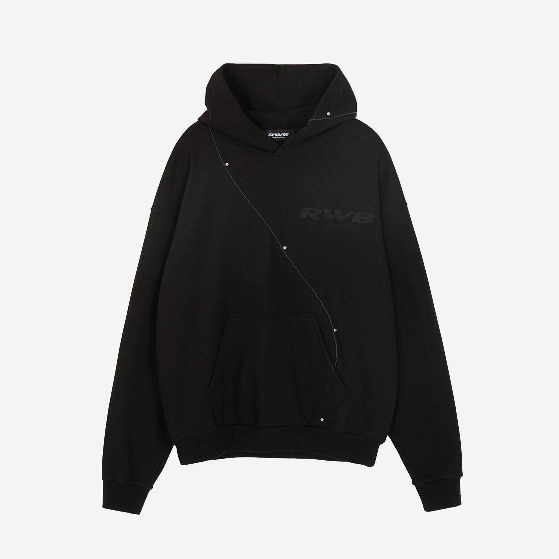 알더블유비 펜더 라인 리벳 후드티 블랙 | RWB | KREAM