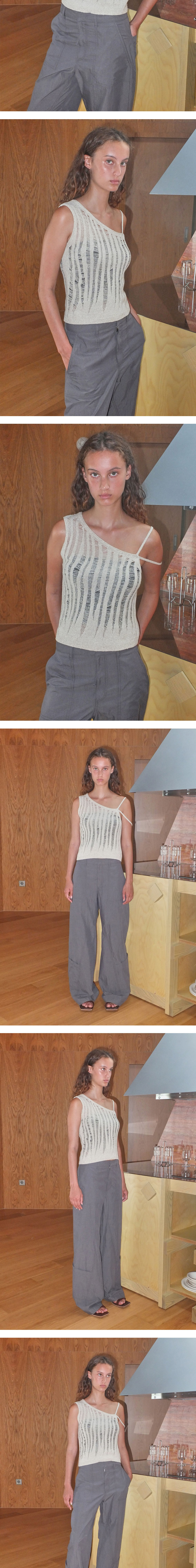 엔오르 우먼 레이어드 탱크 니트 탑 베이지 | ENOR | KREAM