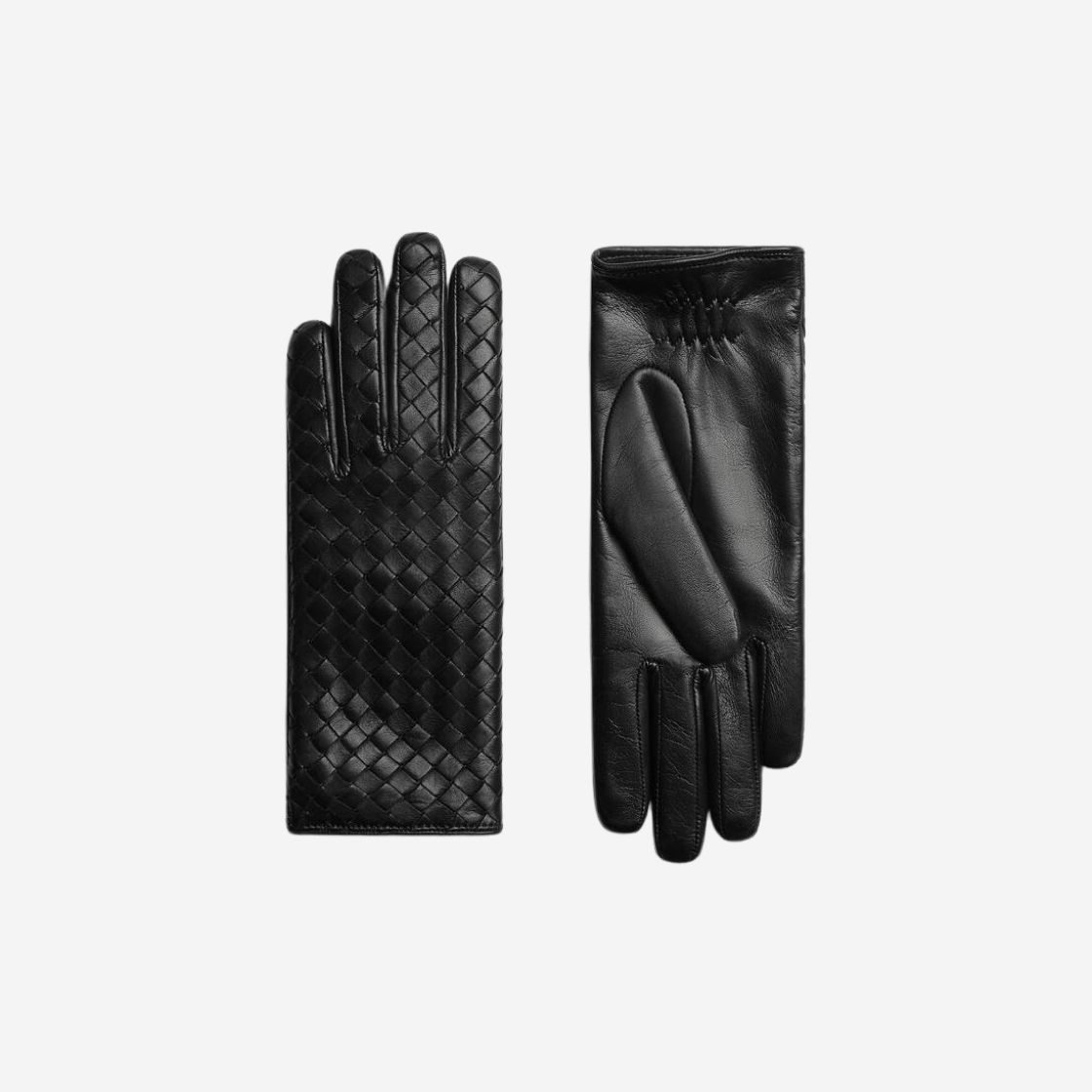 (W) 보테가 베네타 인트레치아토 레더 글러브 블랙 | Bottega Veneta | KREAM