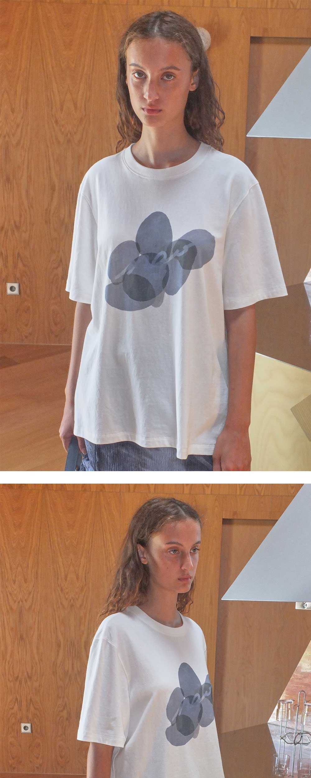 엔오르 우먼 페이드 엔오르 코튼 티셔츠 화이트 | ENOR | KREAM