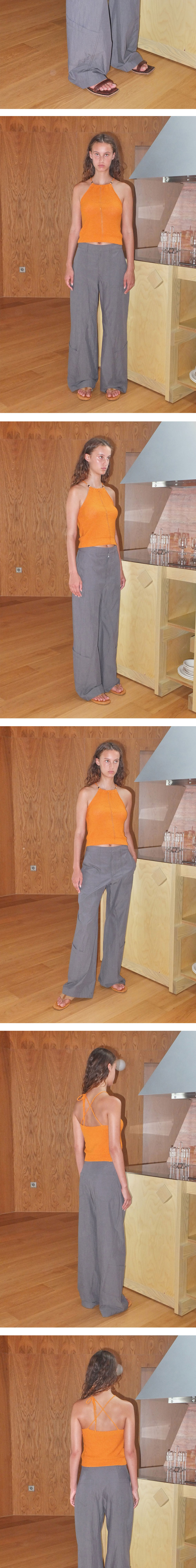 엔오르 우먼 베이커 와이드 팬츠 다크그레이 | ENOR | KREAM