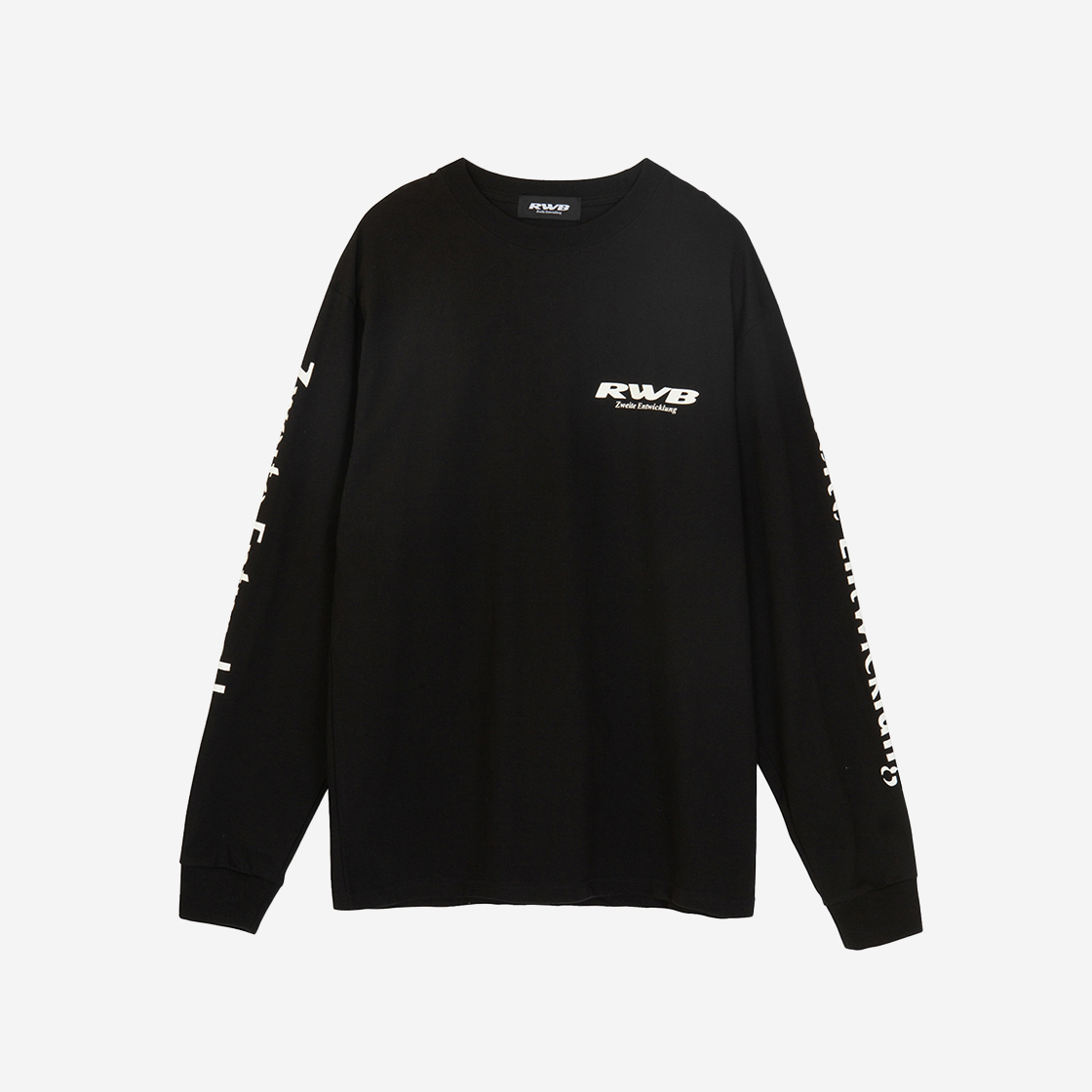 알더블유비 즈와이트 롱 슬리브 티셔츠 블랙 | RWB | KREAM