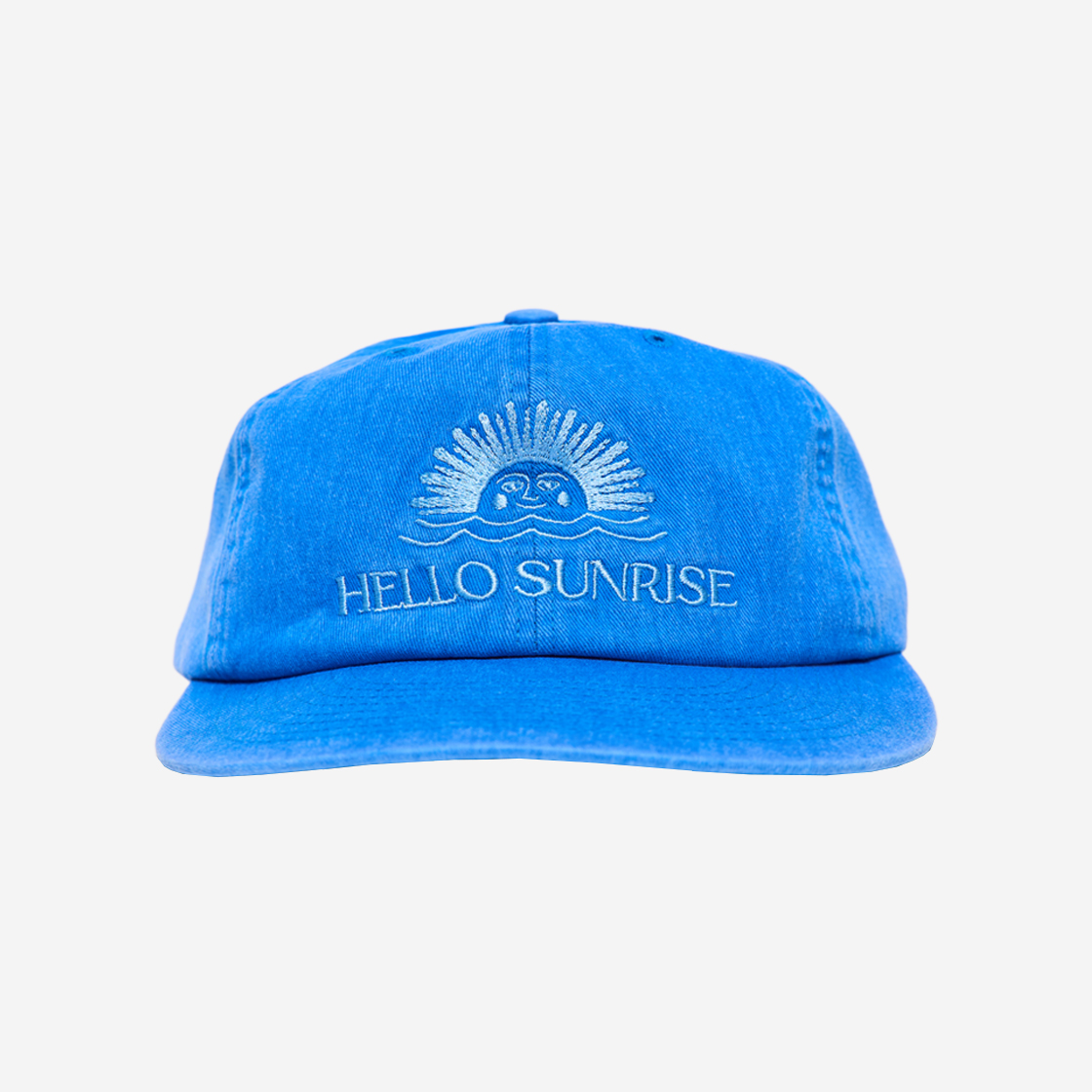 헬로선라이즈 워시드 오지로고 6패널 캡_마린 블루 | Hello Sunrise | KREAM