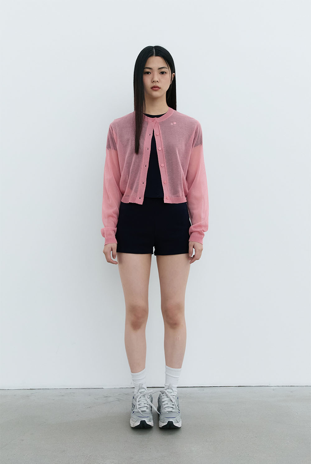 스튜디오테이블 쉬어 크루넥 가디건 소프트 핑크 | STUDIOTABLE | KREAM