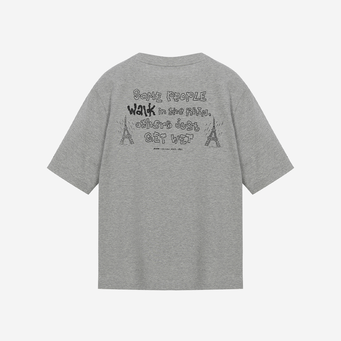 까웨 x 차인철 에펠탑 티셔츠 멜란지 그레이 | K-WAY | KREAM
