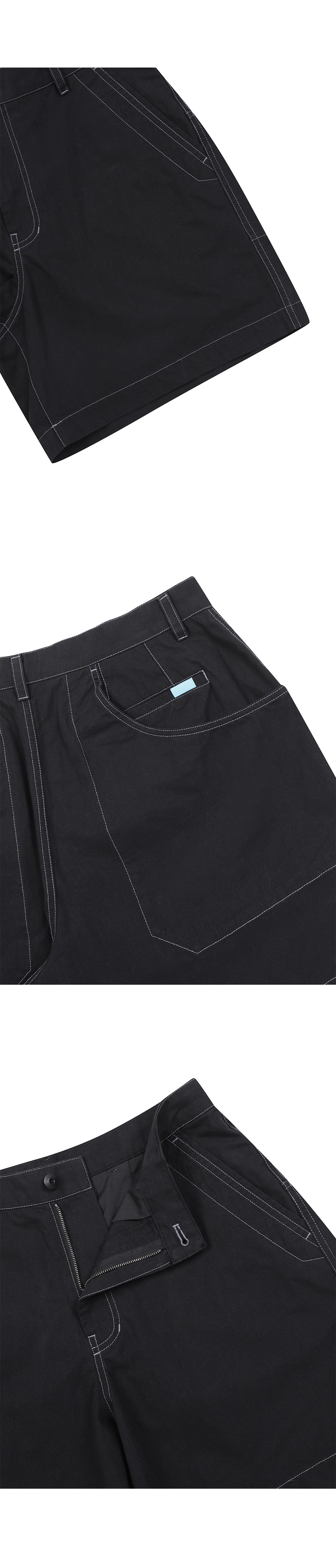 아모프레 코튼 옥스포드 쇼츠 블랙 | AMOUPRE | KREAM