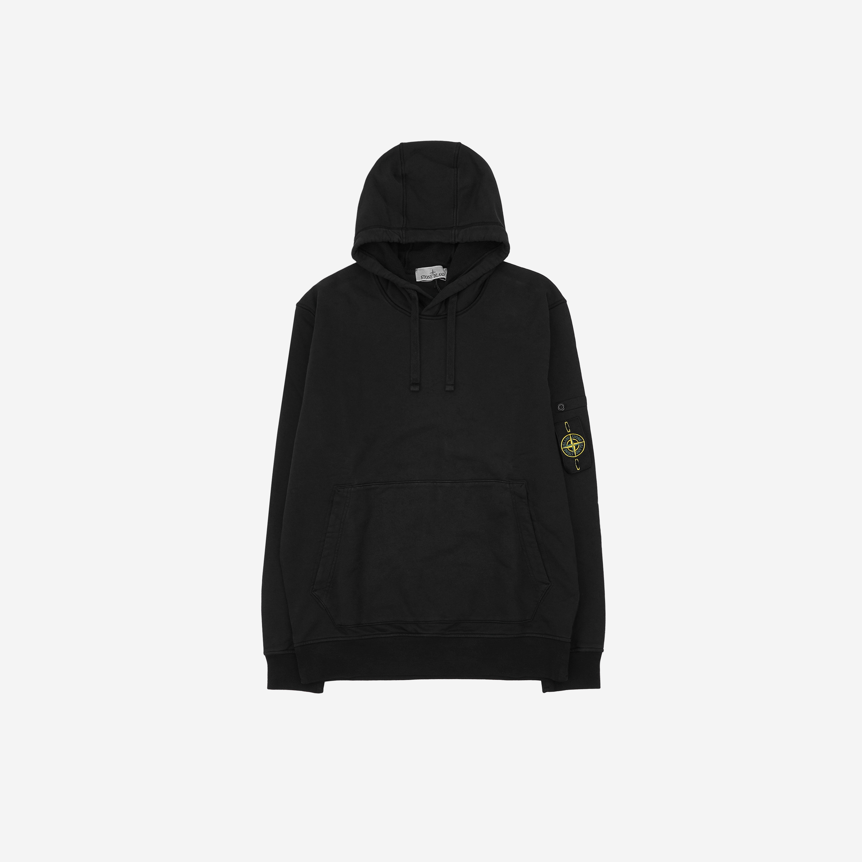 스톤 아일랜드 64151 코튼 플리스 후드 스웨트셔츠 블랙 - 23SS | KREAM