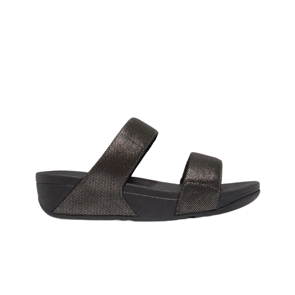 (W) 핏플랍 루루 글리츠 캔버스 슬라이드 퓨터 블랙 | FITFLOP | KREAM