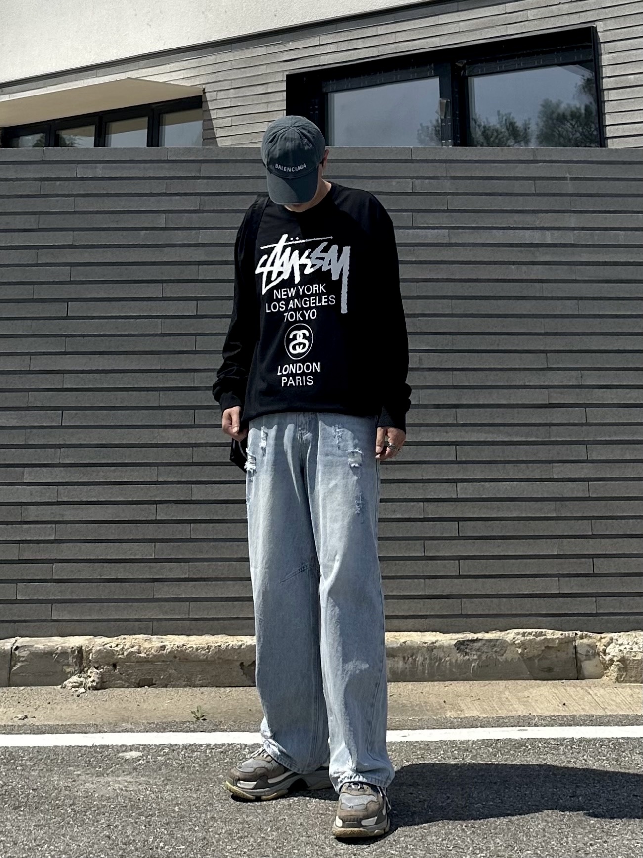 backseop 와이드 데님 🩵 | KREAM