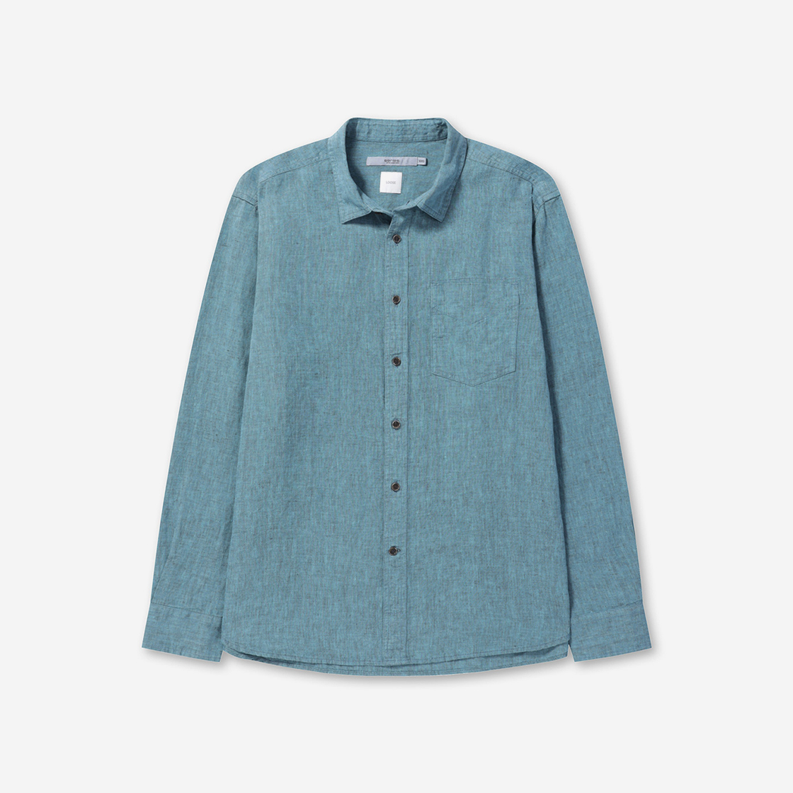 시리즈 린넨100 투톤 솔리드 셔츠 블루 | SERIES | KREAM