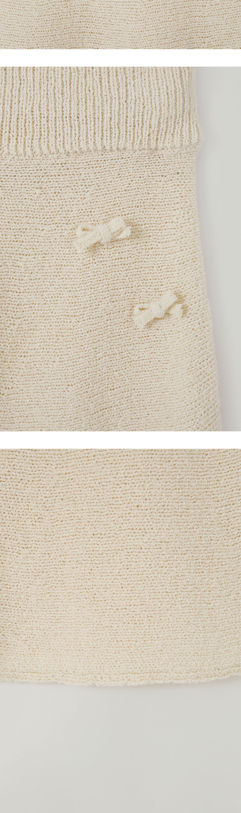 타낫 리본 플레어 니트 스커트 크림 | TANNAT | KREAM