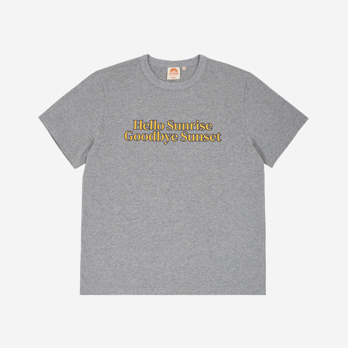 헬로선라이즈 클레식 타이포 로고 티 헤더 그레이 | Hello Sunrise | KREAM