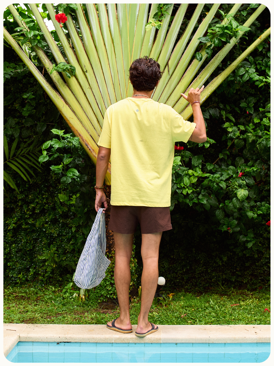 헬로선라이즈 트레블 에이전시 로고 티 옐로우 | Hello Sunrise | KREAM