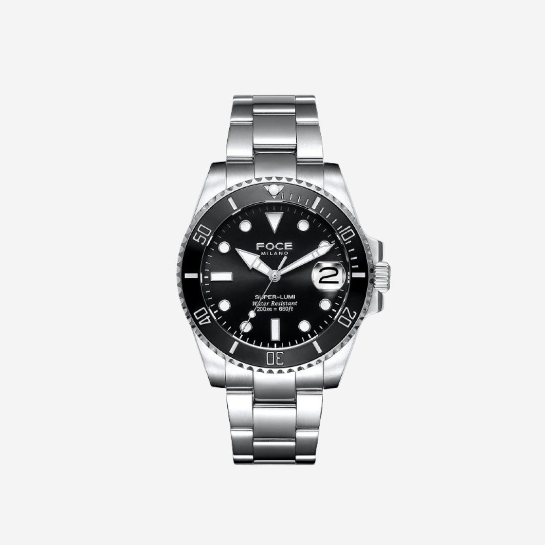 포체 200m 워터푸르프 다이버 워치 블랙 | Foce | KREAM