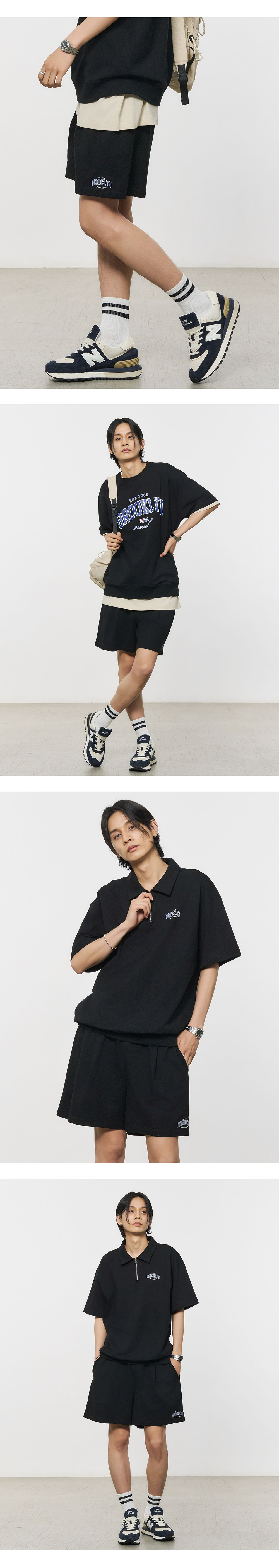 제너럴아이디어 유니섹스 브루클린 미니 쭈리 하프 팬츠 블랙 | GENERAL IDEA | KREAM