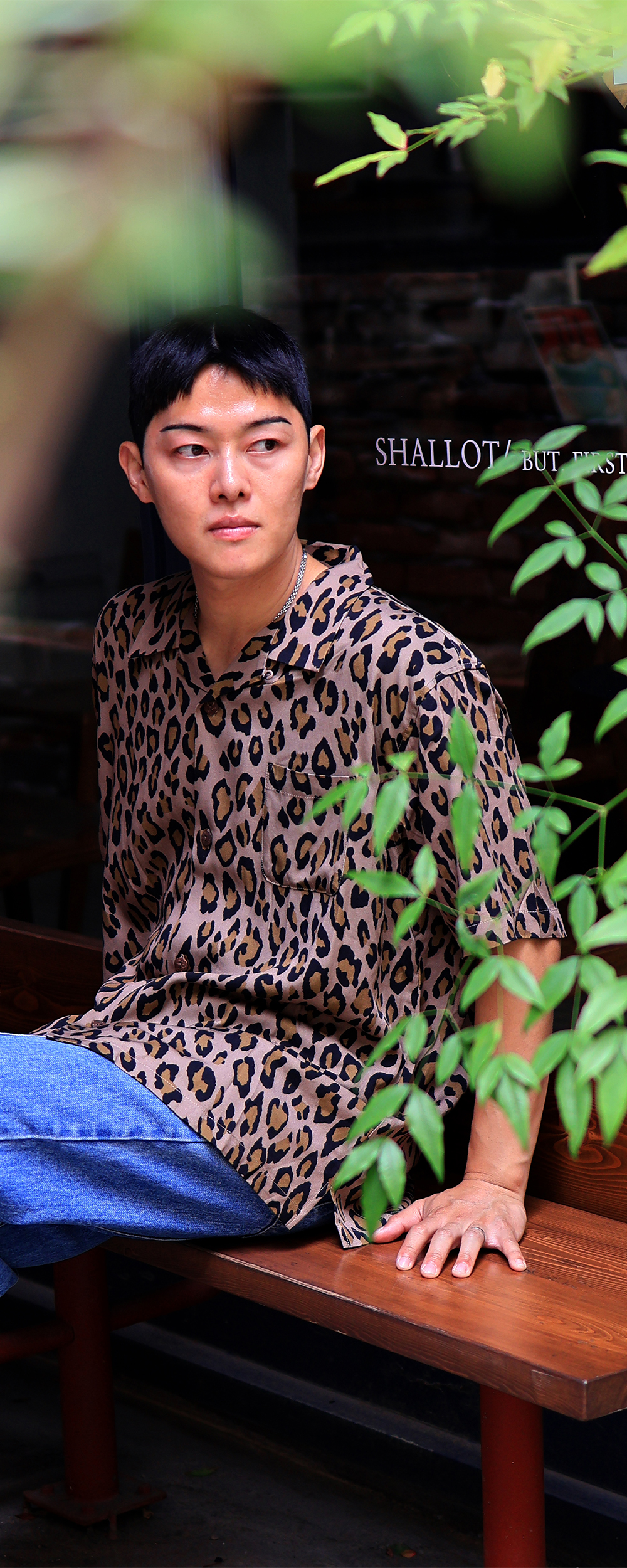 휴스턴 재팬 알로하 셔츠 레오파드 민트 (41103) | Houston Japan | KREAM