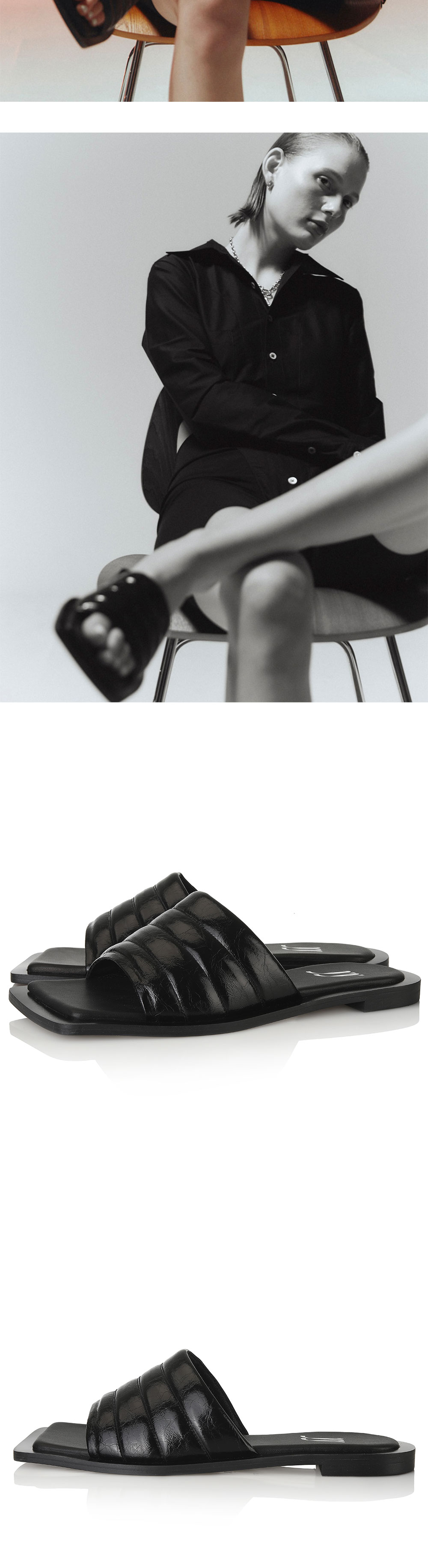 이에이에 우먼 칼리 슬라이드 블랙 | YIEYIE | KREAM