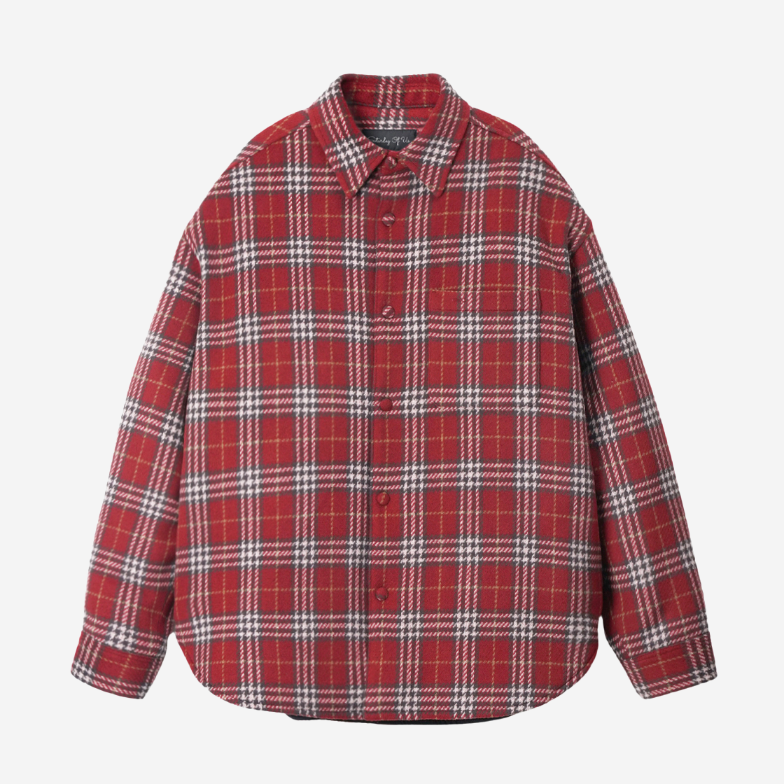에스티유 패디드 체크 셔츠 레드 | STU | KREAM