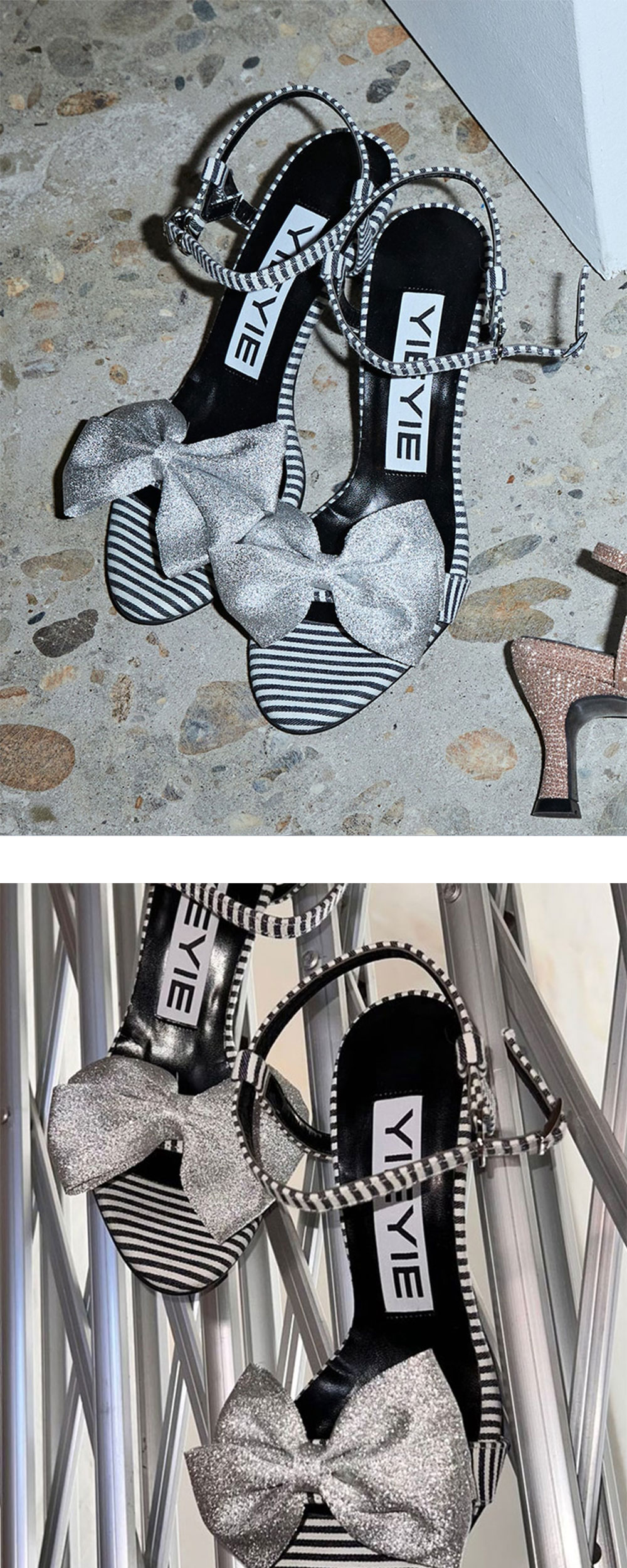 이에이에 우먼 아이린 샌들 뉴스보이 스트라이프 | YIEYIE | KREAM