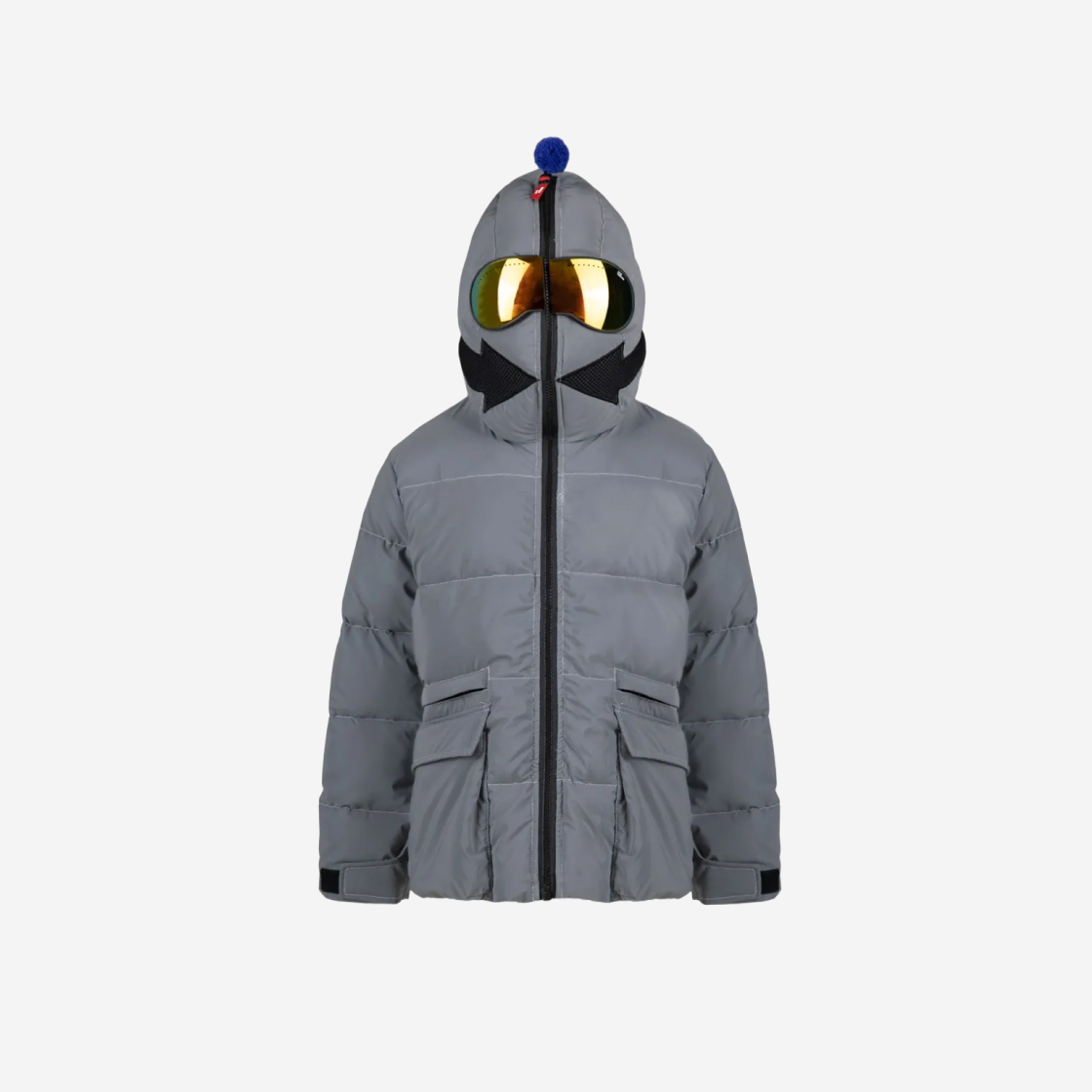 (키즈) AI 라이더스 백 프린트 패딩 자켓 그레이 | AI Riders | KREAM