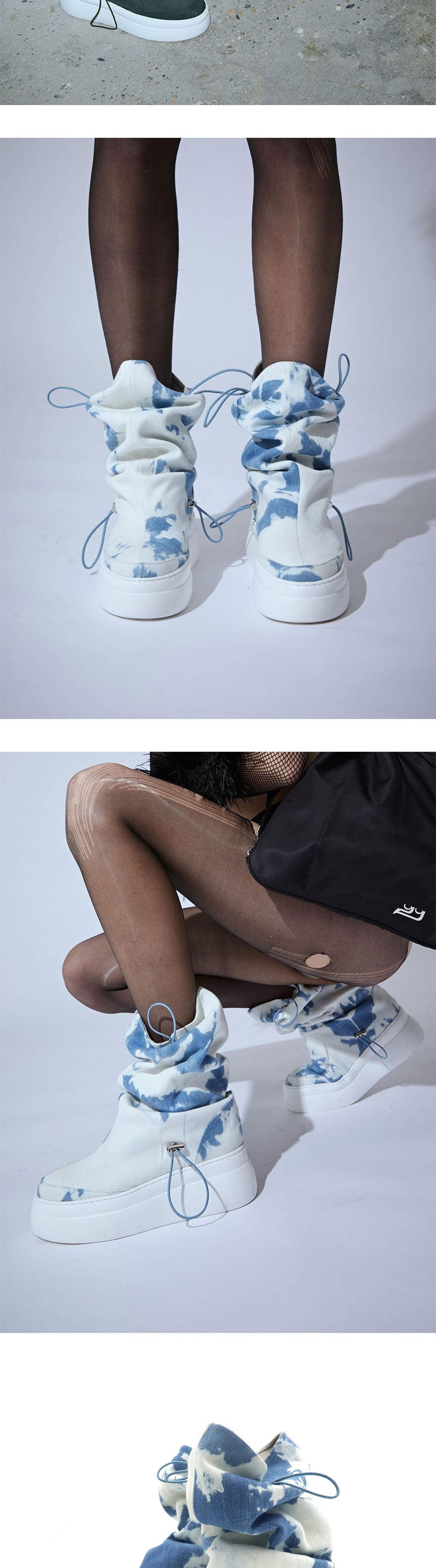 이에이에 우먼 엘마 부츠 블리치드 데님 | YIEYIE | KREAM