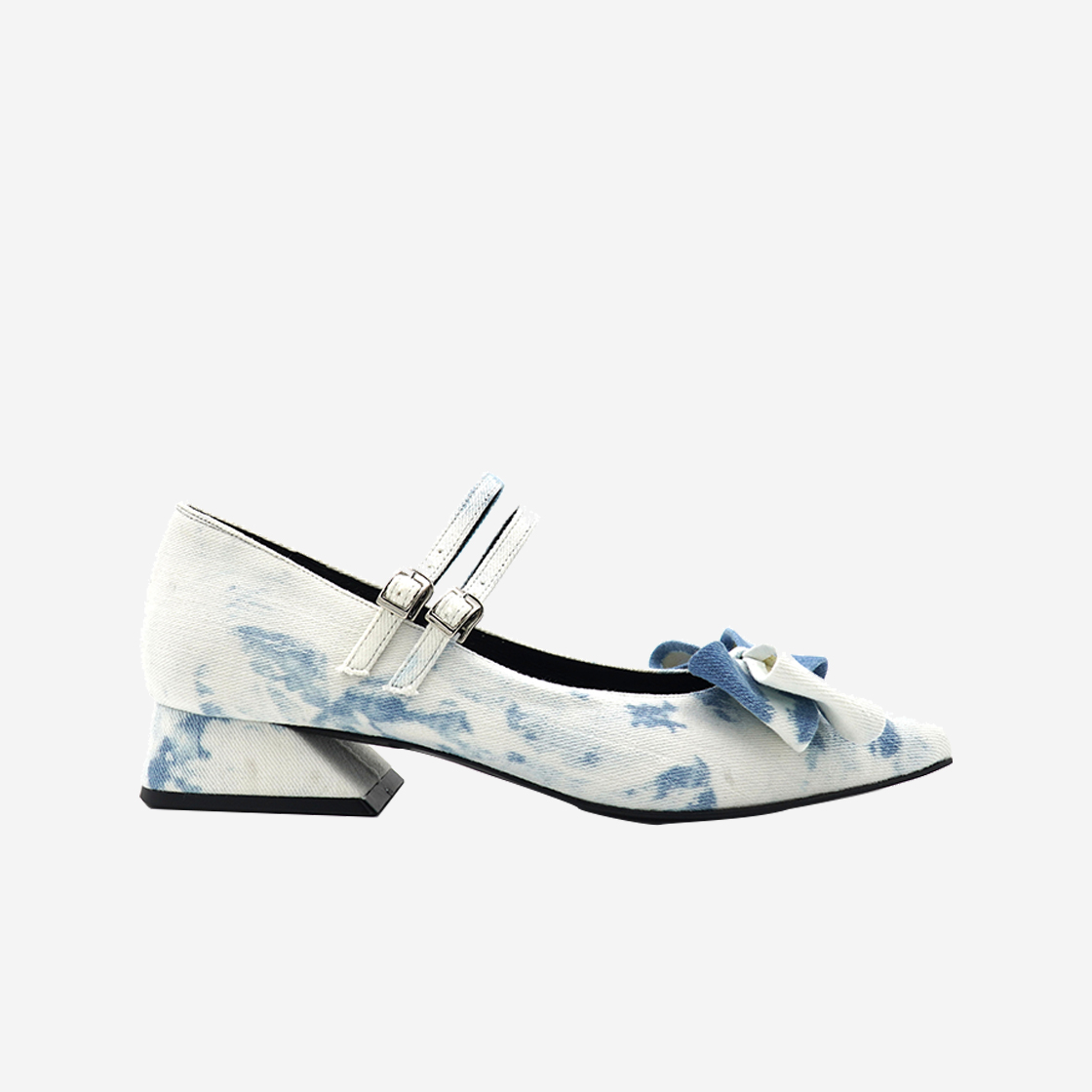 이에이에 우먼 데이지 메리 제인 플랫 블리치드 데님 | YIEYIE | KREAM