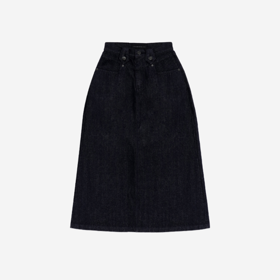 (W) 트리밍버드 프론트 요크 데님 롱 스커트 로우 데님 | Treemingbird | KREAM