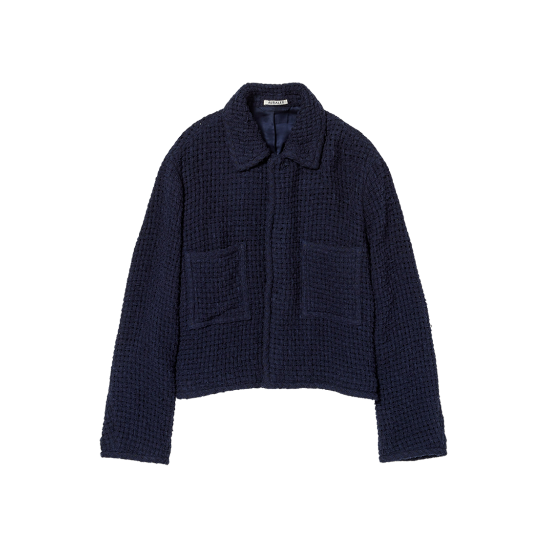 (W) 오라리 홈스펀 썸머 트위드 메쉬 블루종 네이비 | Auralee | KREAM