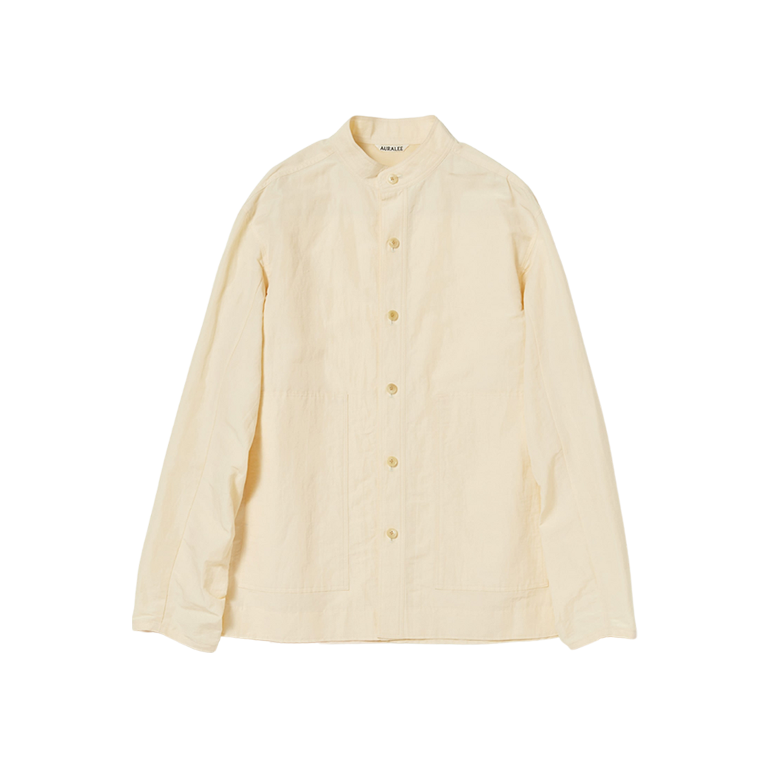 (W) 오라리 하이 덴시티 핀스 리넨 웨더 셔츠 블루종 에크루 | Auralee | KREAM