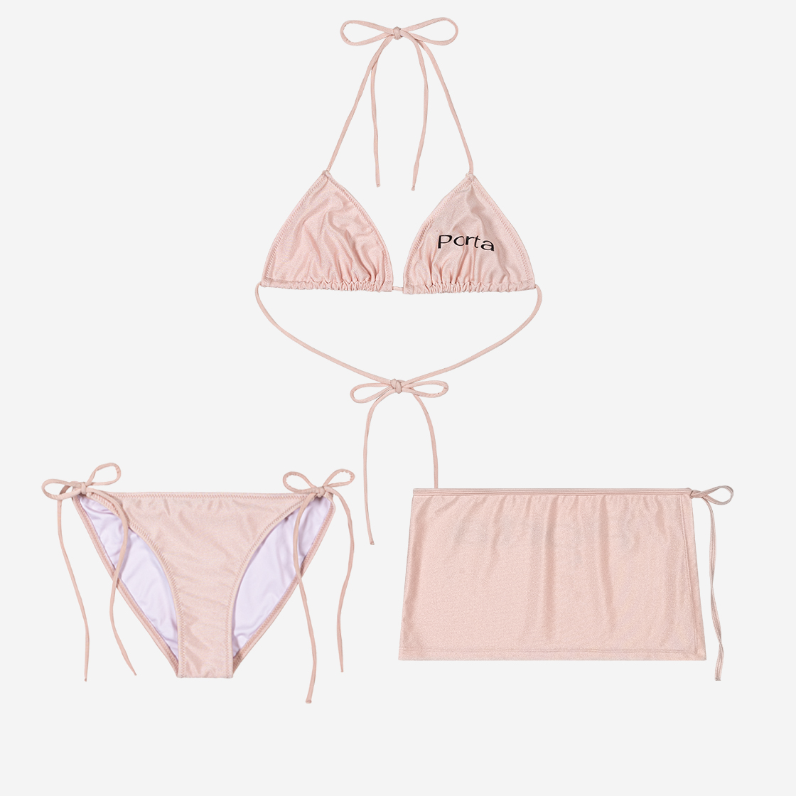 포르타 로고 베이직 비키니 펄핑크 | Porta | KREAM