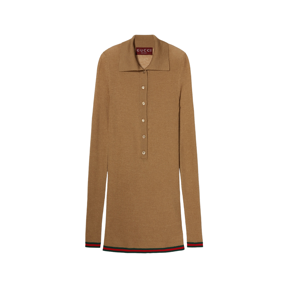 (W) 구찌 엑스트라 파인 립 캐시미어 니트 탑 카멜 | Gucci | KREAM