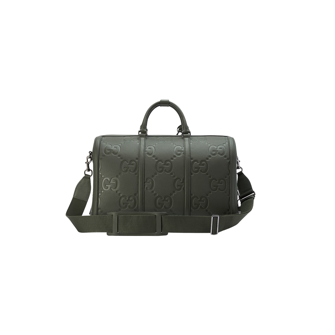구찌 점보 GG 스몰 더플백 다크 그린 레더 | Gucci | KREAM