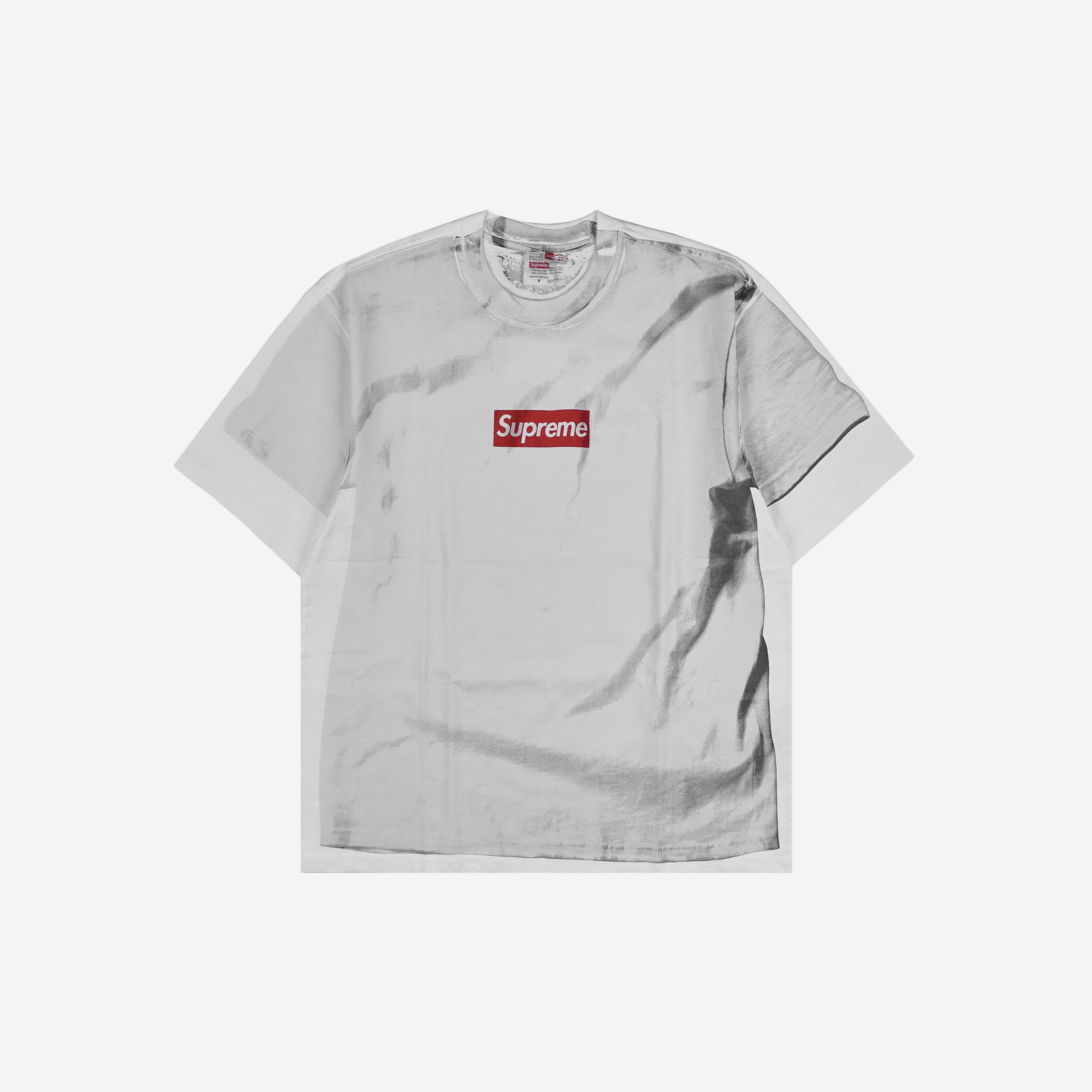 슈프림 x MM6 메종 마르지엘라 박스 로고 티셔츠 화이트 - 24SS | KREAM