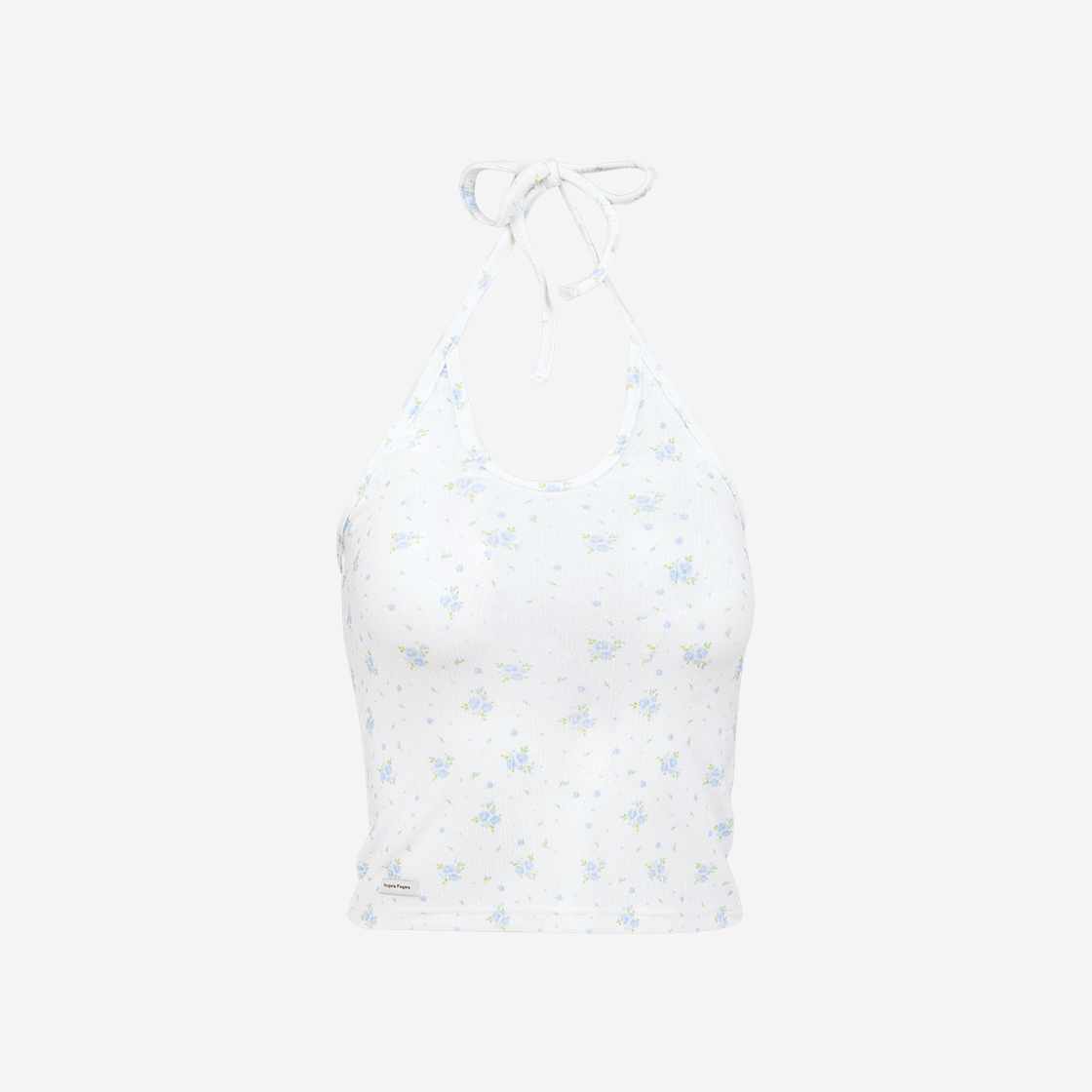 마가린핑거스 플로럴 홀터 탑 라이트 블루 | Margarin Fingers | KREAM