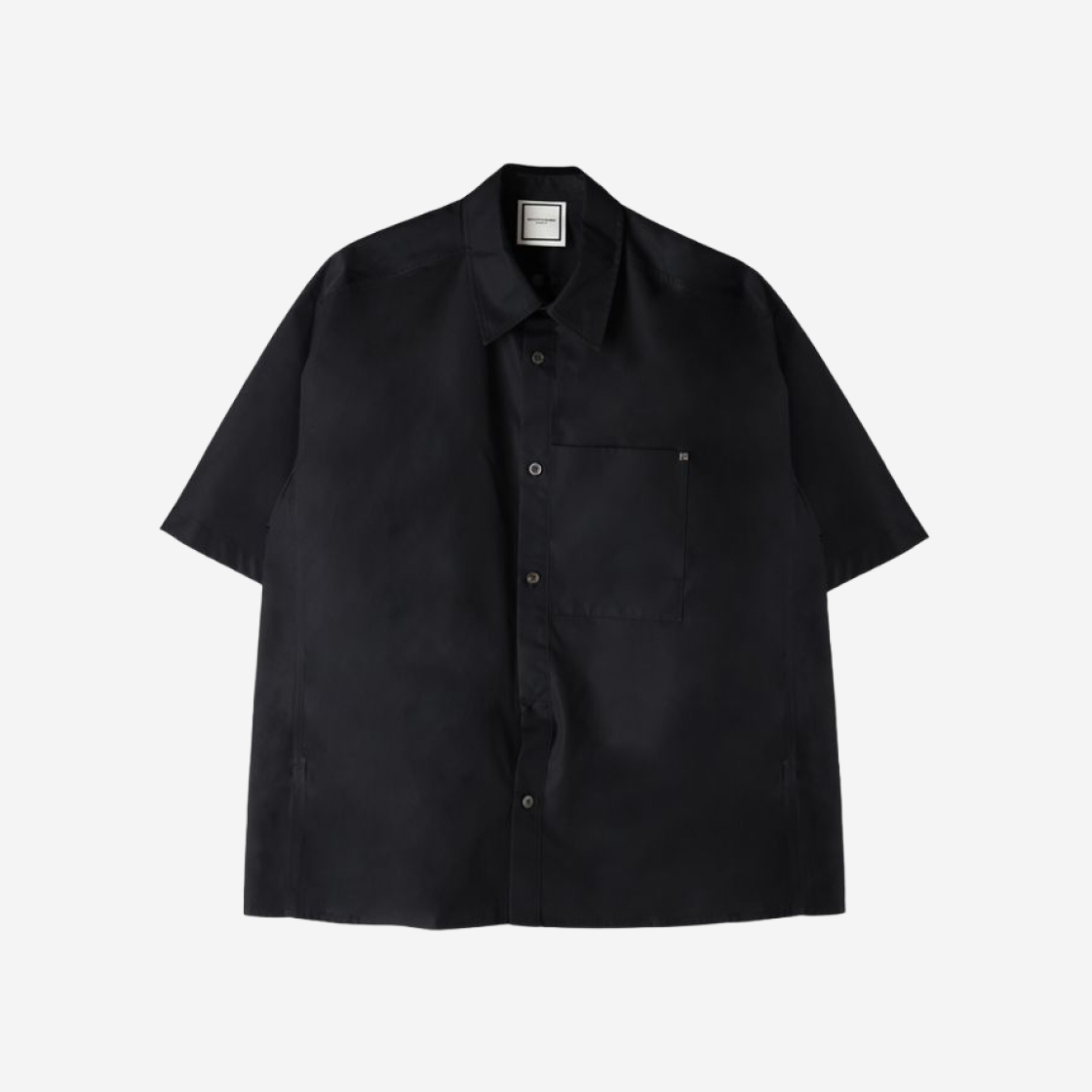 우영미 백로고 숏슬리브 셔츠 블랙 - 24SS | Wooyoungmi | KREAM