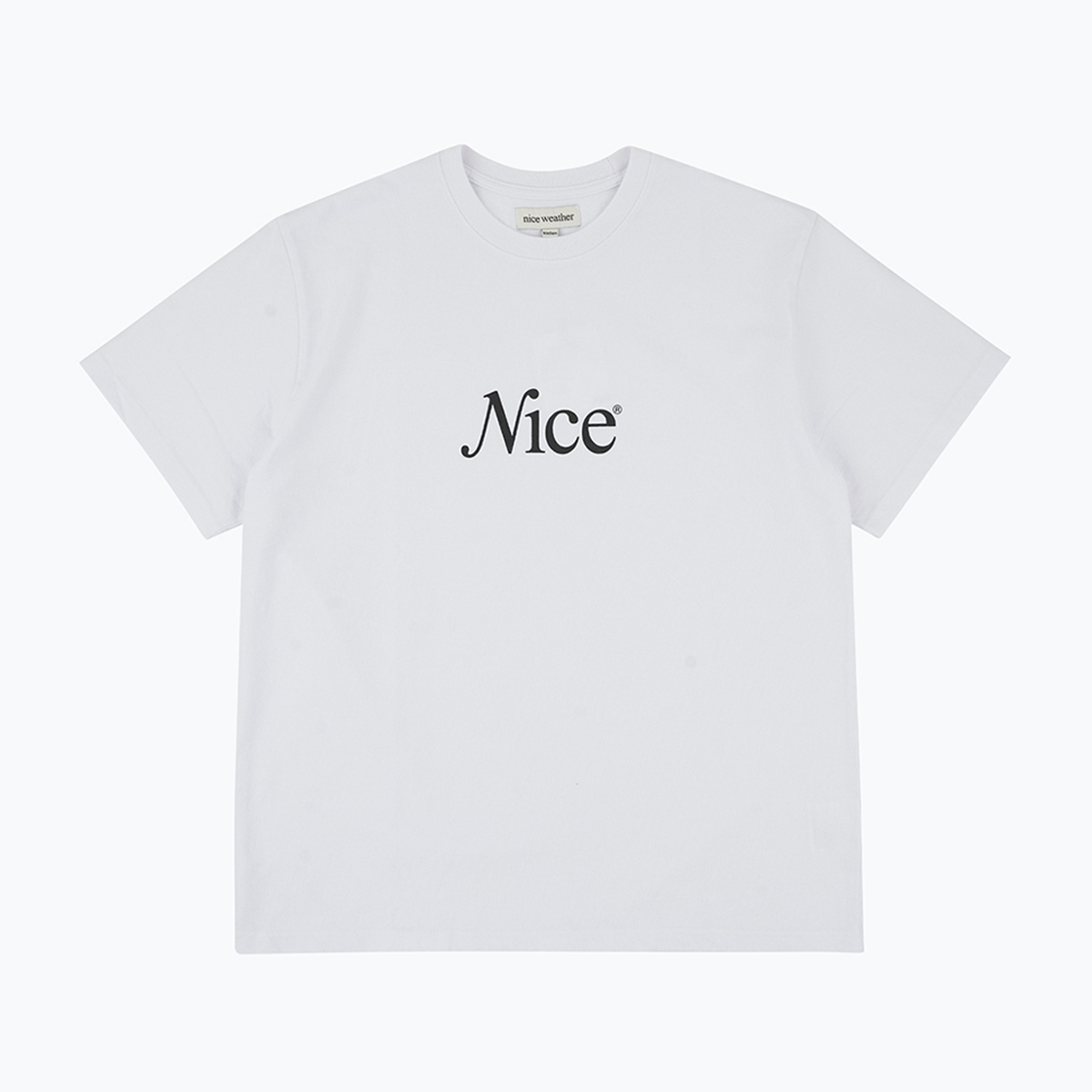 나이스웨더 어패럴 시그니처 티셔츠 화이트 | NICE WEATHER | KREAM