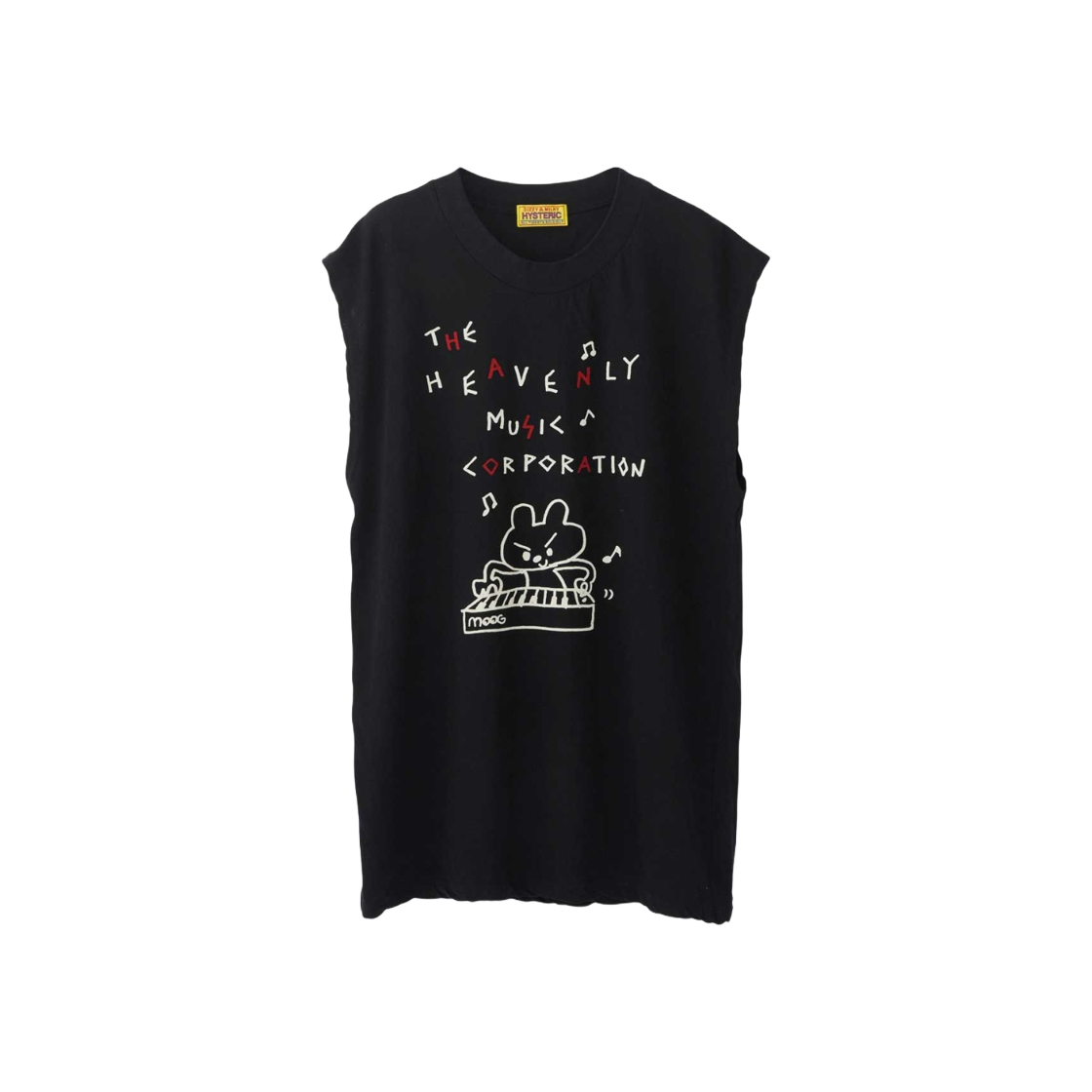 W 히스테릭 글래머 헤븐리 뮤직 슬리브리스 블랙 Hysteric Glamour Kream