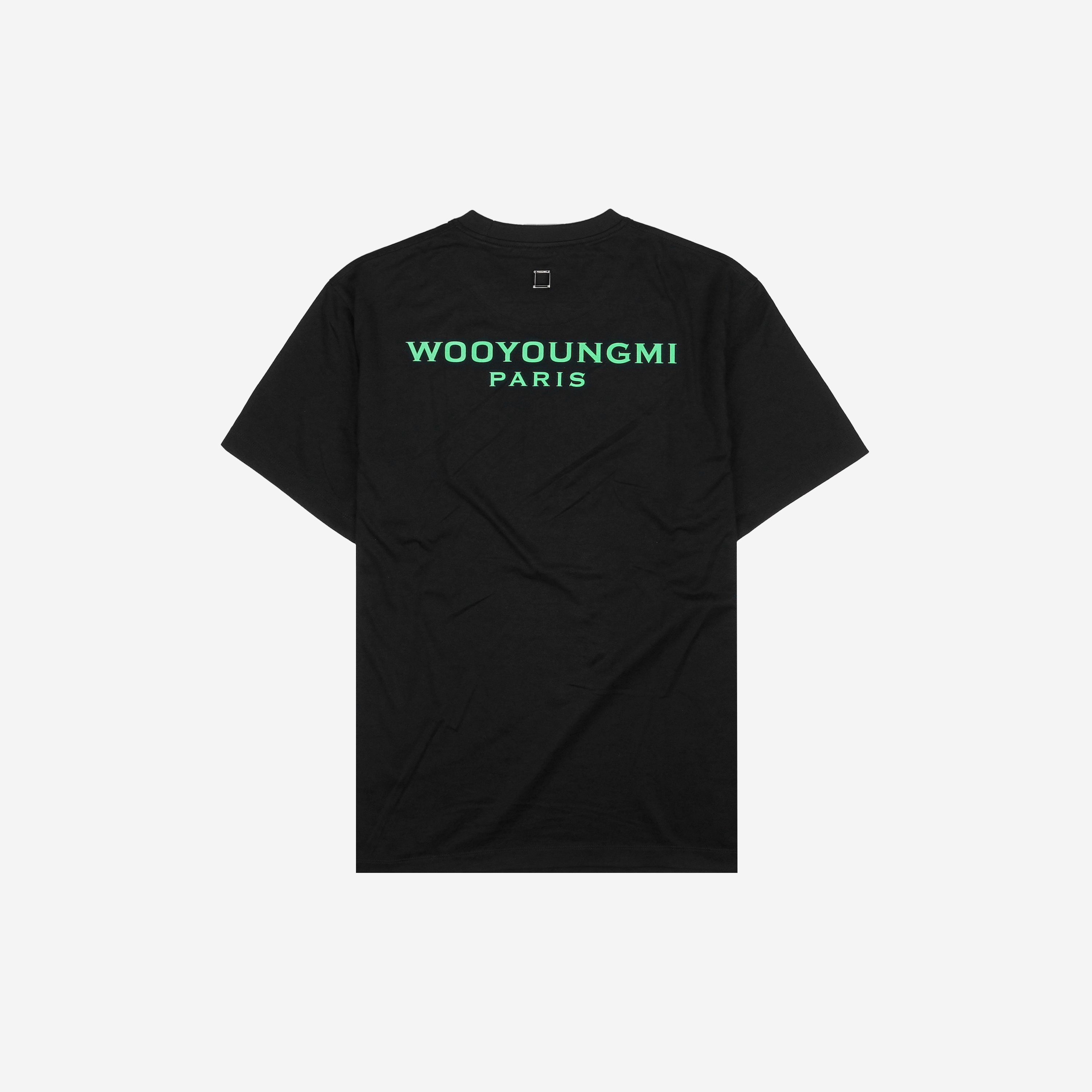 우영미 글로우 그래픽 백로고 티셔츠 블랙 - 22SS | KREAM