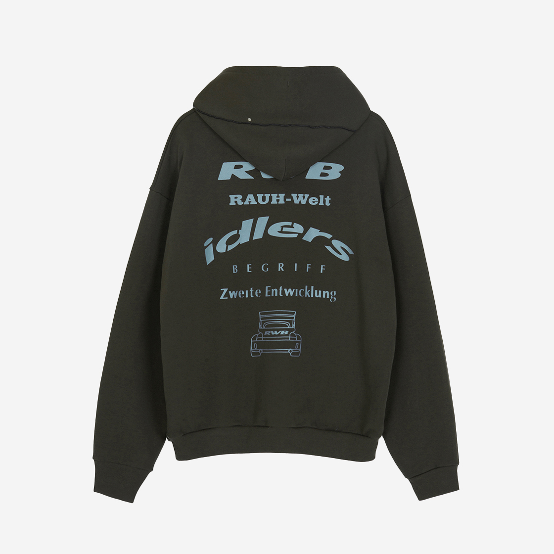 알더블유비 스테이플 로고 후드티 차콜 | RWB | KREAM