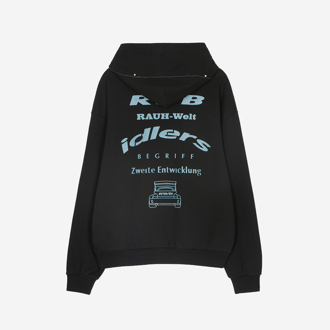 알더블유비 스테이플 로고 후드티 블랙 | RWB | KREAM