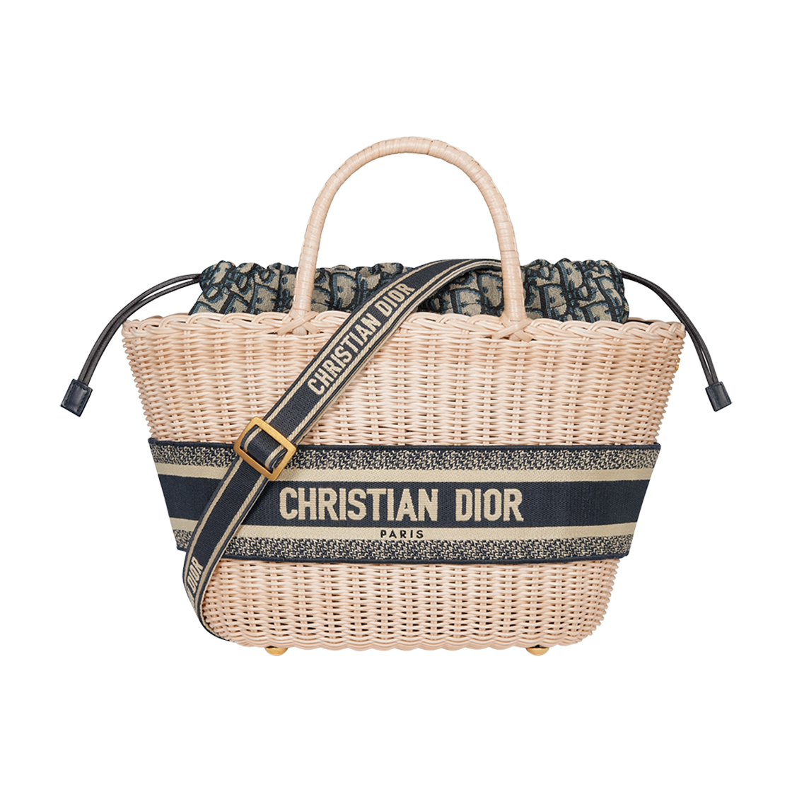 디올 버킷햇 바스켓 백 내츄럴 위커 블루 | Dior | KREAM