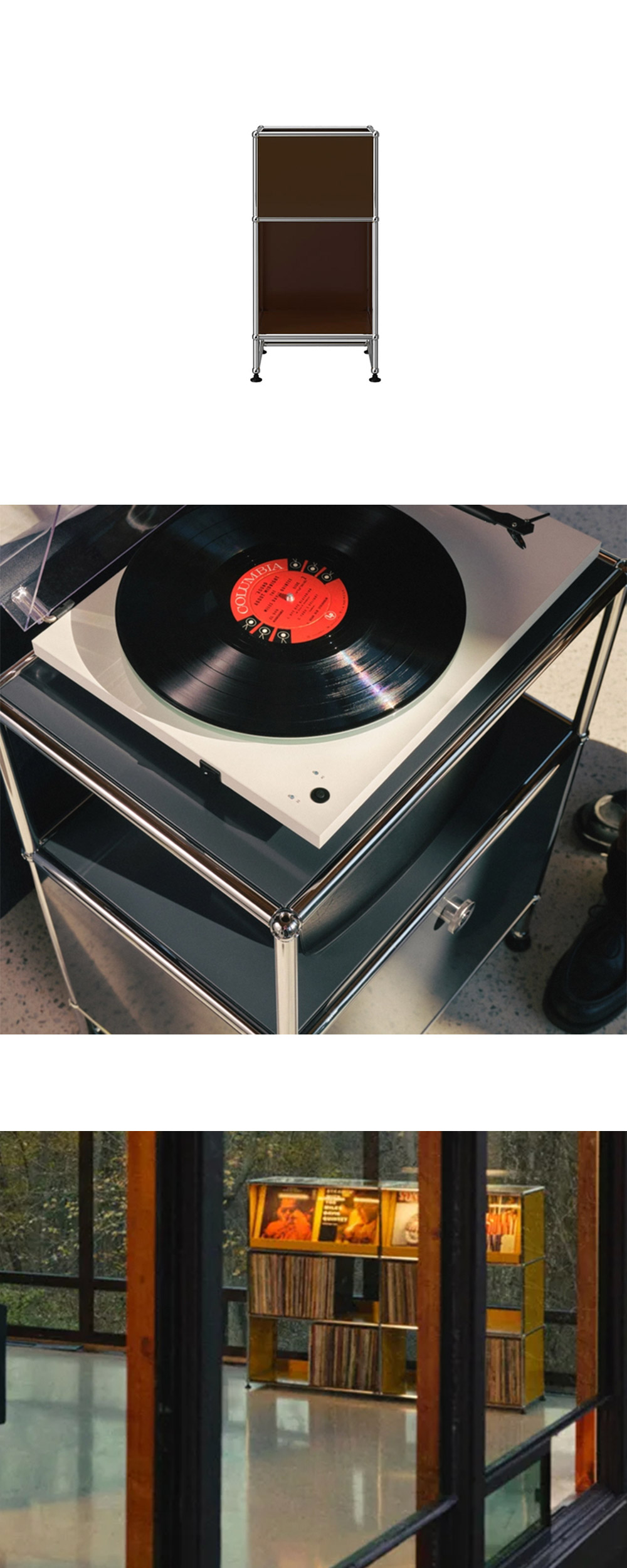 USM x 심볼 바이닐 스토리지 1x3 브라운 | USM | KREAM