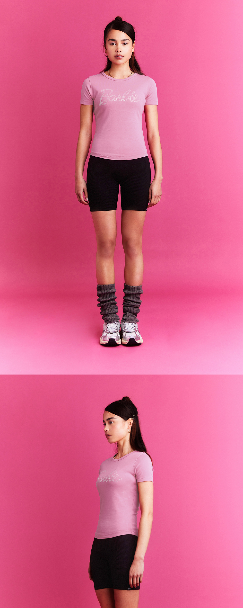 에이치덱스 X 바비 트윙클 숏 슬리브 핑크 | HDEX | KREAM